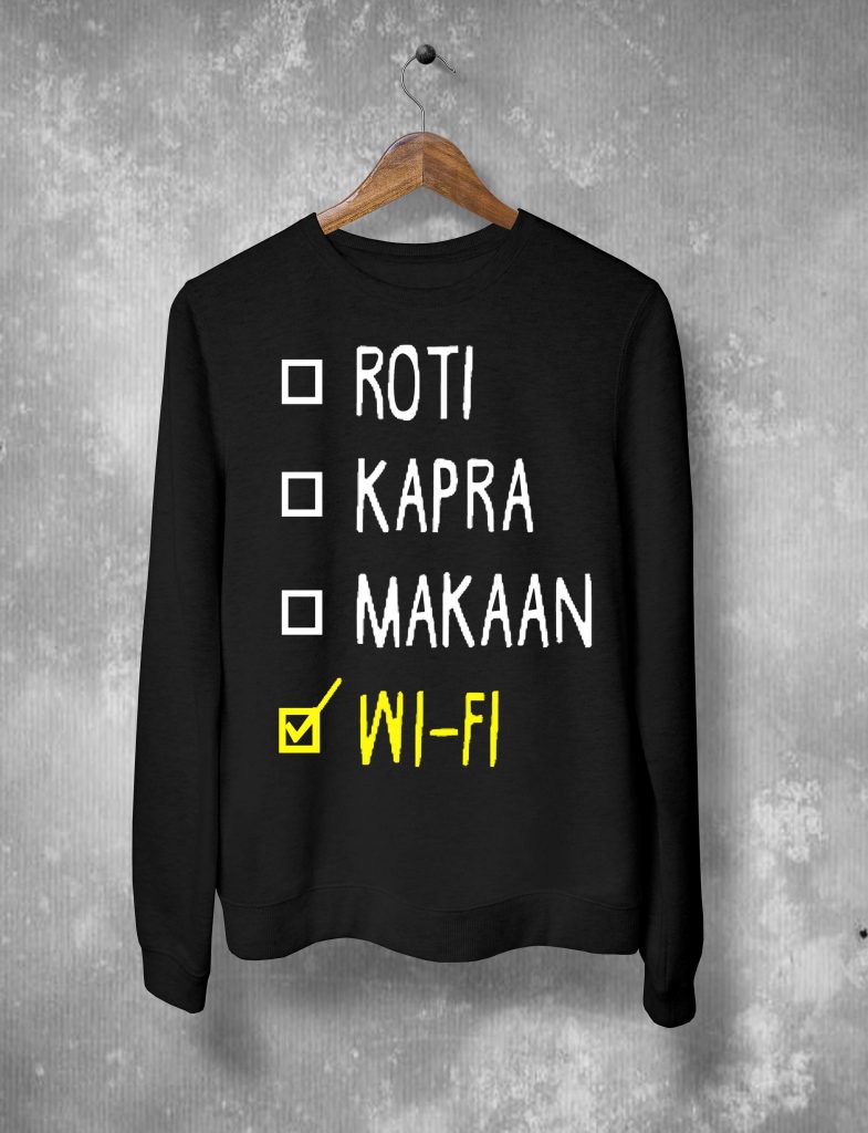 Roti Kapra Makaan Sweatshirt By Teez Mar Khan - Pickshop.Pk